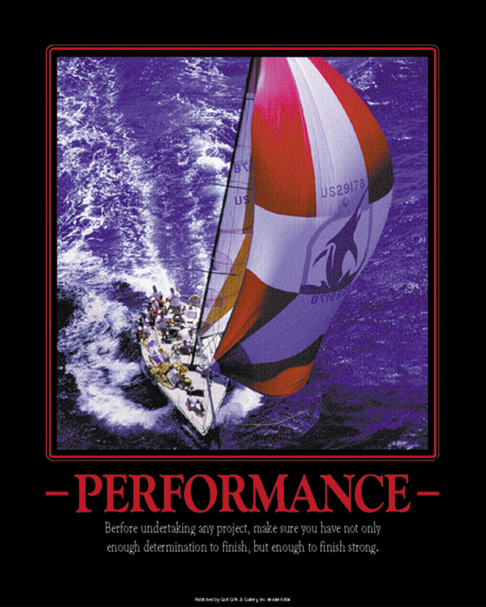Performance Motivational Poster – Sports Art Inc